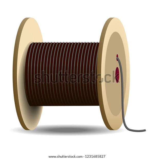 Cable Coil Icon Realistic Illustration Cable Stock Vector (Royalty Free ...