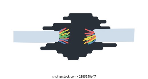Cable Connection Repair Connection Disconnection Concept Stock Vector ...
