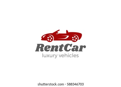 Cabriolet Car Silhouette Logo Design Vector Stock Vector (Royalty Free ...