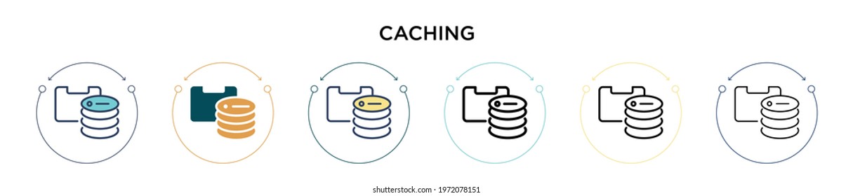 Caching Icon Filled Thin Line Outline Stock Vector (Royalty Free ... Caching Icon Filled Thin Line Outline Stock Vector (Royalty Free ...