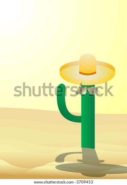 Cactus Desert Salute Stock Vector (Royalty Free) 3709453 | Shutterstock