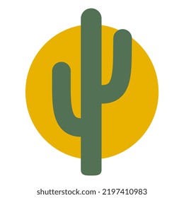 Cactus Sun Vector Illustration Isolated On Stock Vector (Royalty Free ...
