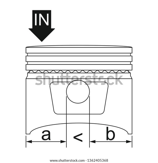 Cad Drawing Piston Motorcycle Technical Drawing Stock Vector (Royalty ...