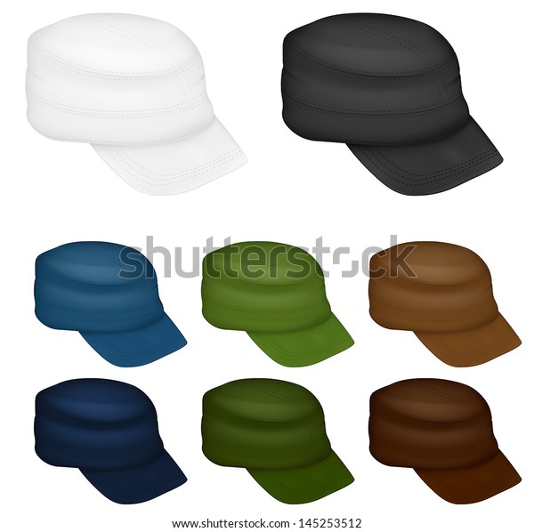 Cadet Cap Template Stock Vector (Royalty Free) 145253512 | Shutterstock