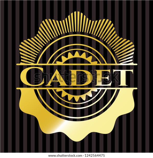 Cadet Gold Emblem Stock Vector (Royalty Free) 1242564475