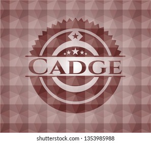 Canoeing Red Emblem Geometric Pattern Background Stock Vector (Royalty ...