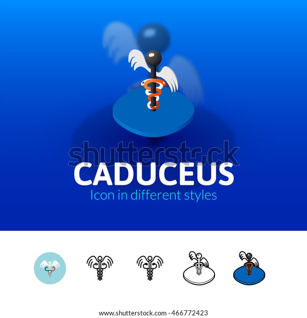 Caduceus Color Icon Vector Symbol Flat Stock Vector (Royalty Free ...