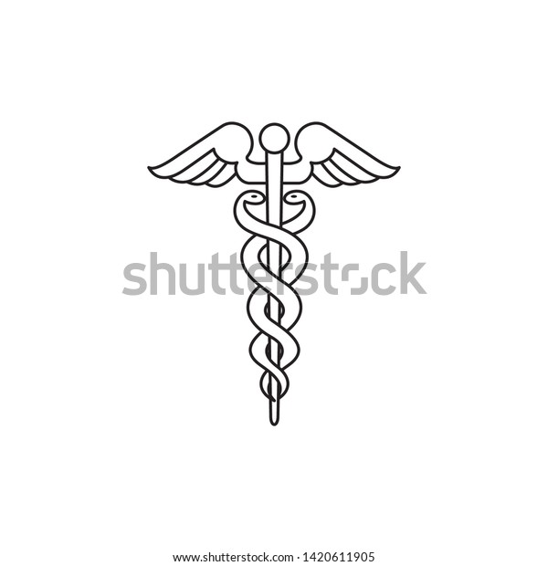 Caduceus Icon Pharmacy Symbol Logo Template Stock Vector (Royalty Free ...
