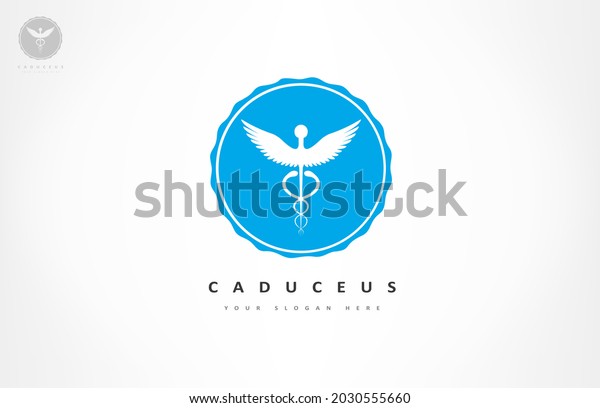 Caduceus Medical Logo Vector Design Stock Vector (Royalty Free ...
