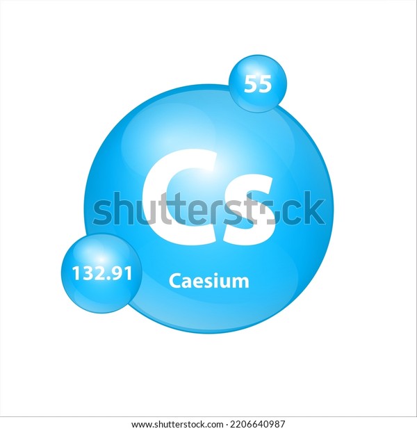 Caesium Cs Icon Structure Chemical Element Stock Vector (Royalty Free ...