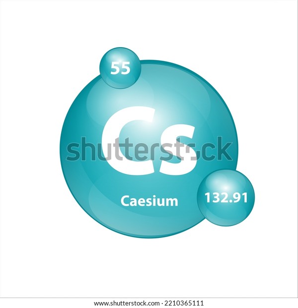 Caesium Cs Icon Structure Chemical Element Stock Vector (Royalty Free ...