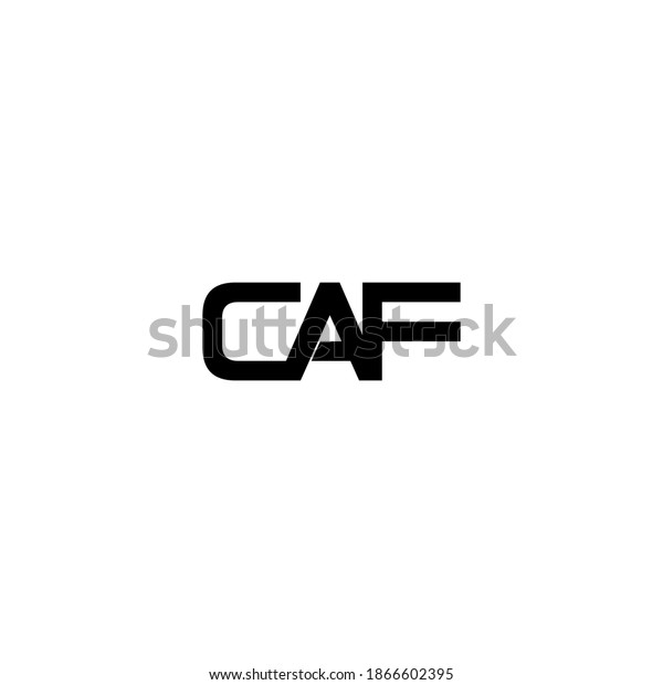 Caf Letter Original Monogram Logo Design Stock Vector (Royalty Free ...