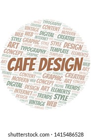Cafe Design Word Cloud Wordcloud Made Stock Vector (Royalty Free ...