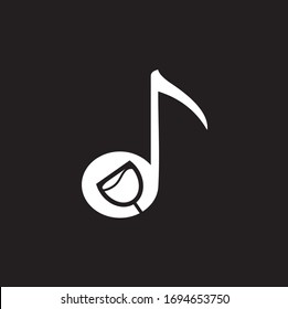 Cafe Glass Note Silhouette Logo Design Stock Vector (Royalty Free ...