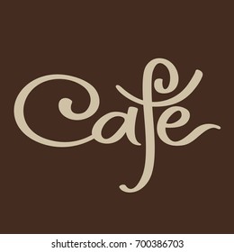 Cafe Lettering Vector Illustration Stock Vector (Royalty Free ...