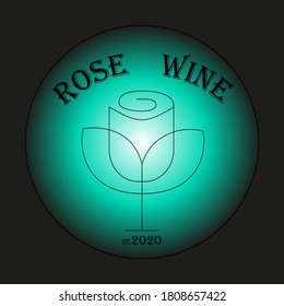 Cafe Logo Rose On Black Background Stock Vector (Royalty Free ...