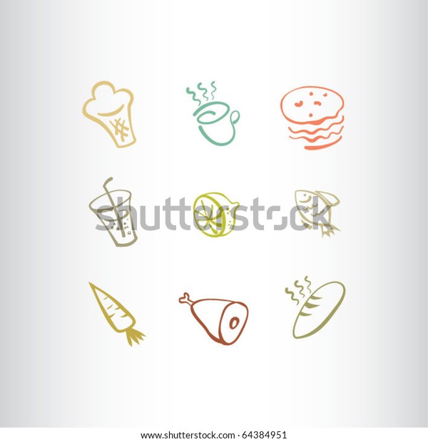 Cafe Symbols Stock Vector (Royalty Free) 64384951 | Shutterstock