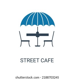 Cafe Umbrella Icon Flat Style Can Stock Vector (Royalty Free ...