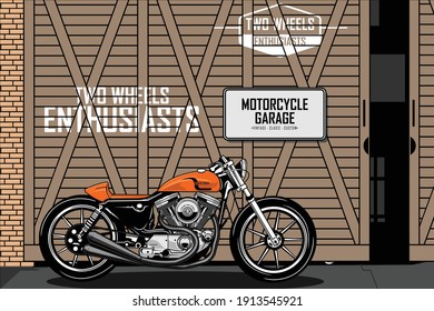 Caferacer Illustration Ready Format Eps 10 Stock Vector (Royalty Free ...