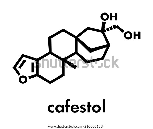 Cafestol Coffee Molecule Skeletal Formula Stock Vector (Royalty Free ...