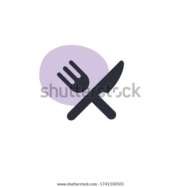 Cafeteria Modern Icon Pictogram Stock Vector (Royalty Free) 1741330505 ...