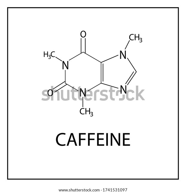 Caffeine Molecule Structure Caffeine Chemistry Formula Stock Vector ...