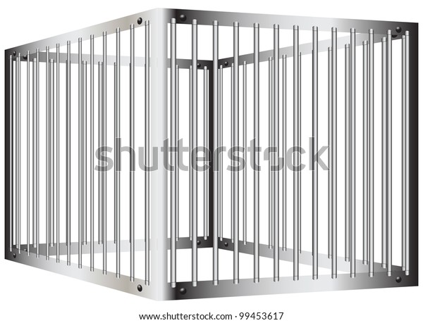 Stock vektor „Cage Steel Bars Door Vector Illustration“ (bez autorských ...