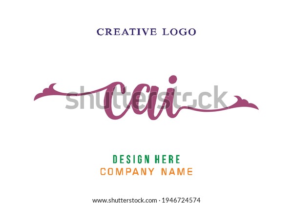 Cai Lettering Logo Simple Easy Understand Stock Vector (Royalty Free ...