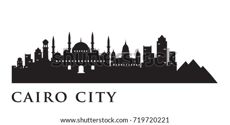 Cairo Skyline Silhouette Skyline Vector City Vector de stock (libre de ...