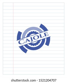 Cajole Draw Pen Effect Blue Ink Stock Vector (Royalty Free) 1521204707