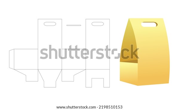Cake Bakery Package Box Die Cut Stock Vector (Royalty Free) 2198510153 ...