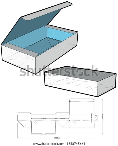 Cake Box Internal Measurement 21 X Stock Vector (Royalty Free ...