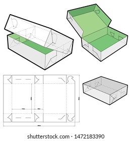 Cake Box Packaging Design Template Gluing Stock Vector (Royalty Free ...