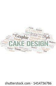 Cake Design Word Cloud Wordcloud Made Stock Vector (Royalty Free ...
