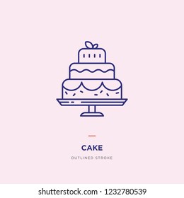 Cake Line Icon Stock Vector (Royalty Free) 1232780539 | Shutterstock