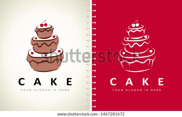 Cake Logo Vector Food Design Stock Vector (Royalty Free) 1467281672 ...