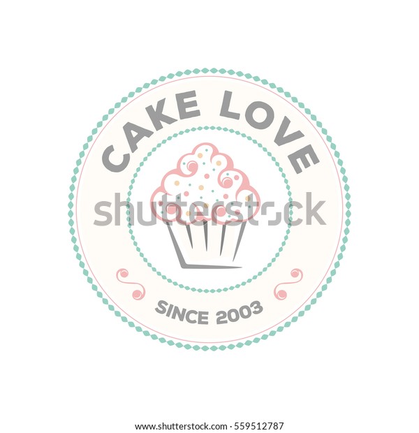 Cake Love Logo Design Sweet Cupcake Stock Vector (Royalty Free ...