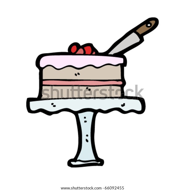 Cake On Stand Cartoon Stock Vector (Royalty Free) 66092455 | Shutterstock