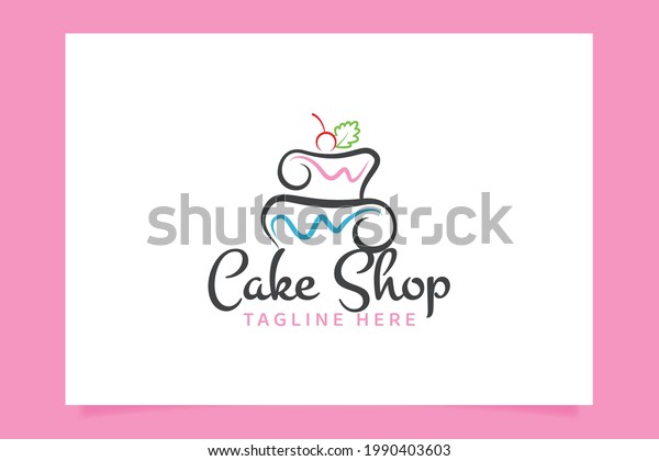 Cake Shop Logo Vector Graphic Beautiful Stock Vector (Royalty Free ...