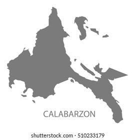 Calabarzon Philippines Map Grey Stock Vector (Royalty Free) 510233179 ...