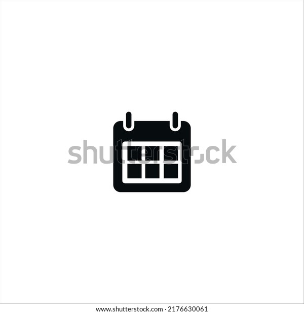 Calander Icon Isolated On White Background Stock Vector (Royalty Free ...