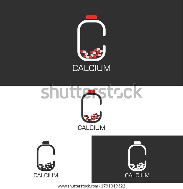 Calcium Bottle Logo Calcium Capsules Stock Vector (Royalty Free ...