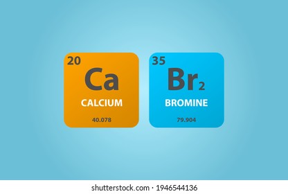 Calcium Bromide Cabr2 Molecule Simple Molecular Stock Vector (Royalty ...