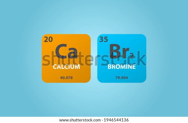 Calcium Bromide Cabr2 Molecule Simple Molecular Stock Vector (Royalty ...