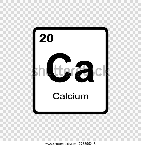 Calcium Chemical Element Sign Atomic Number Stock Vector (Royalty Free ...