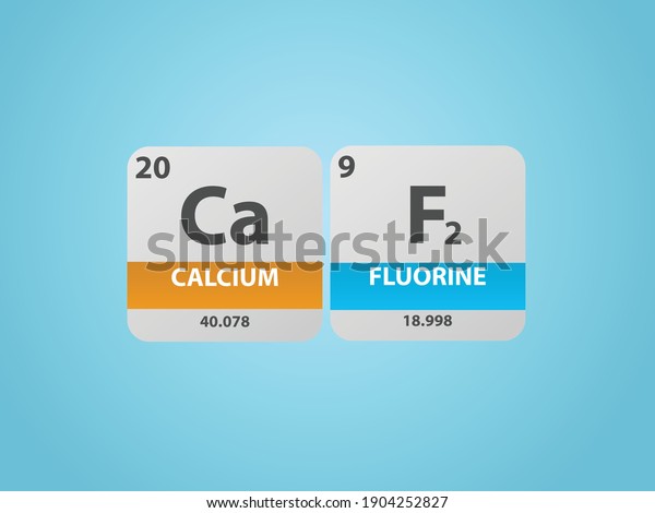 Calcium Fluoride Caf2 Molecule Simple Molecular Stock Vector (Royalty ...