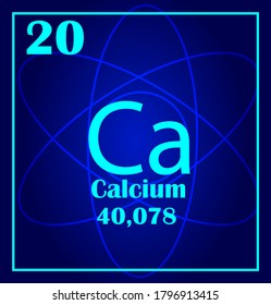 Calcium Simple Style Tile Icon Chemical Stock Vector (Royalty Free ...