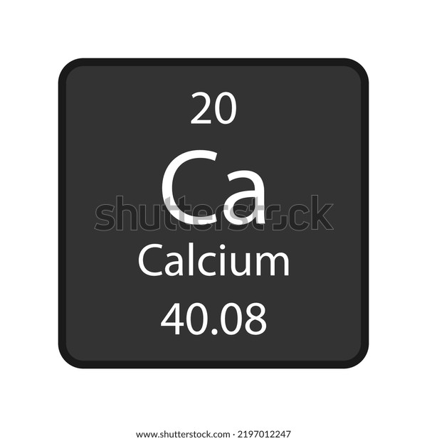 Calcium Symbol Chemical Element Periodic Table Stock Vector (Royalty ...