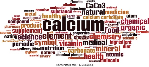 Calcium Word Cloud Concept Collage Made Stock Vector (Royalty Free ...