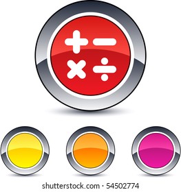 Calculate Glossy Round Web Buttons Stock Vector (Royalty Free) 54502774 ...